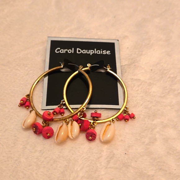 Jewelry | Nwt Carol Dauplaise Sea Shell Hoops | Poshmark